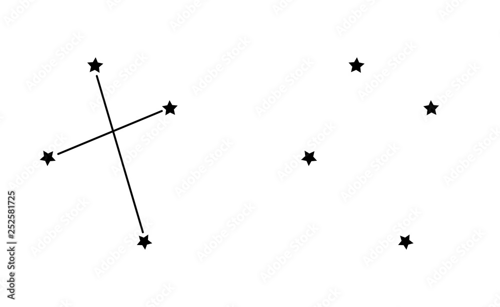 Southern Cross Constellation Drawing