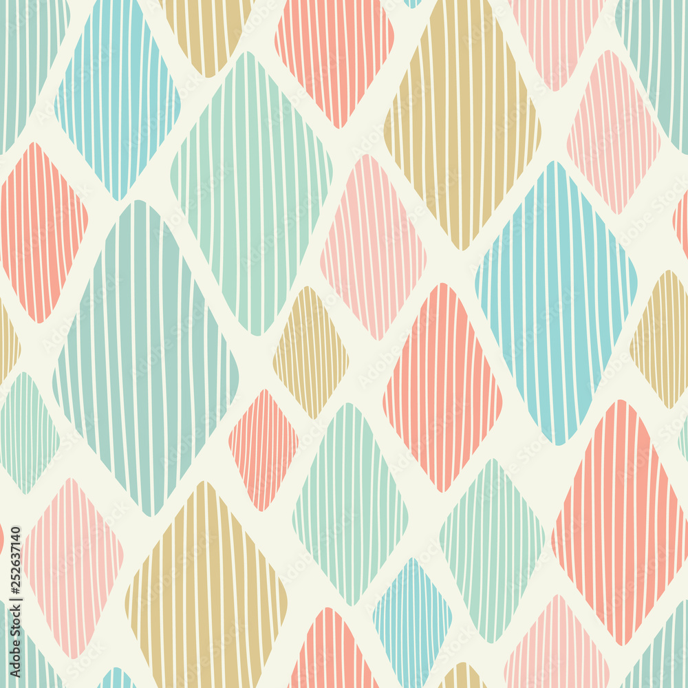 Seamless vector geometric diamond repeat pattern vector background ...