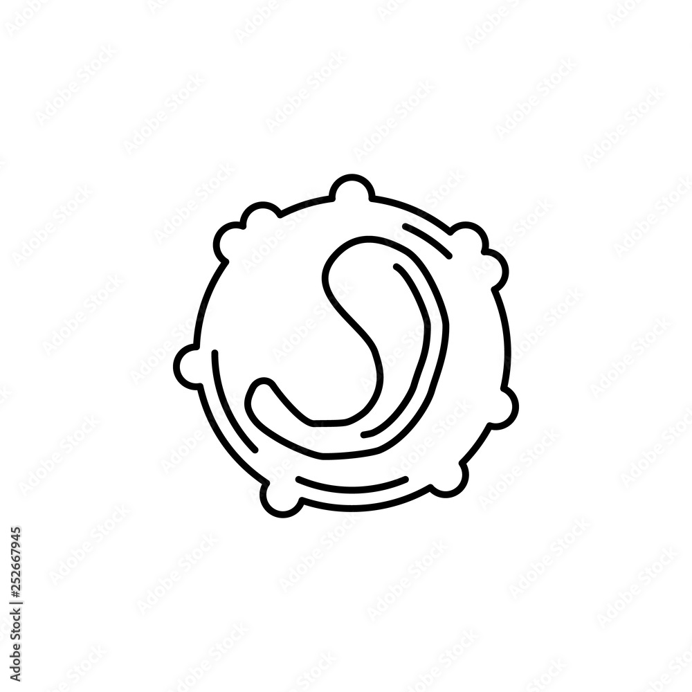 human organ white blood cell outline icon. Signs and symbols can be ...