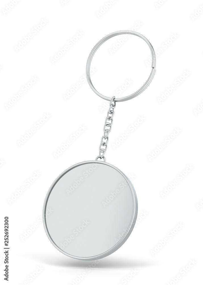 Blank metallic keychain mockup Stock Illustration | Adobe Stock