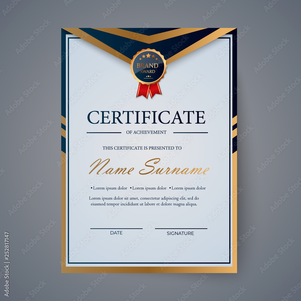 Certificate of appreciation, award diploma design template. Certificate ...