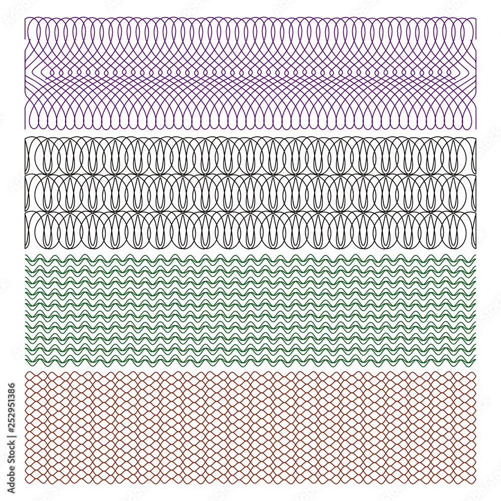 Guilloche background. Digital watermark for security papers ...