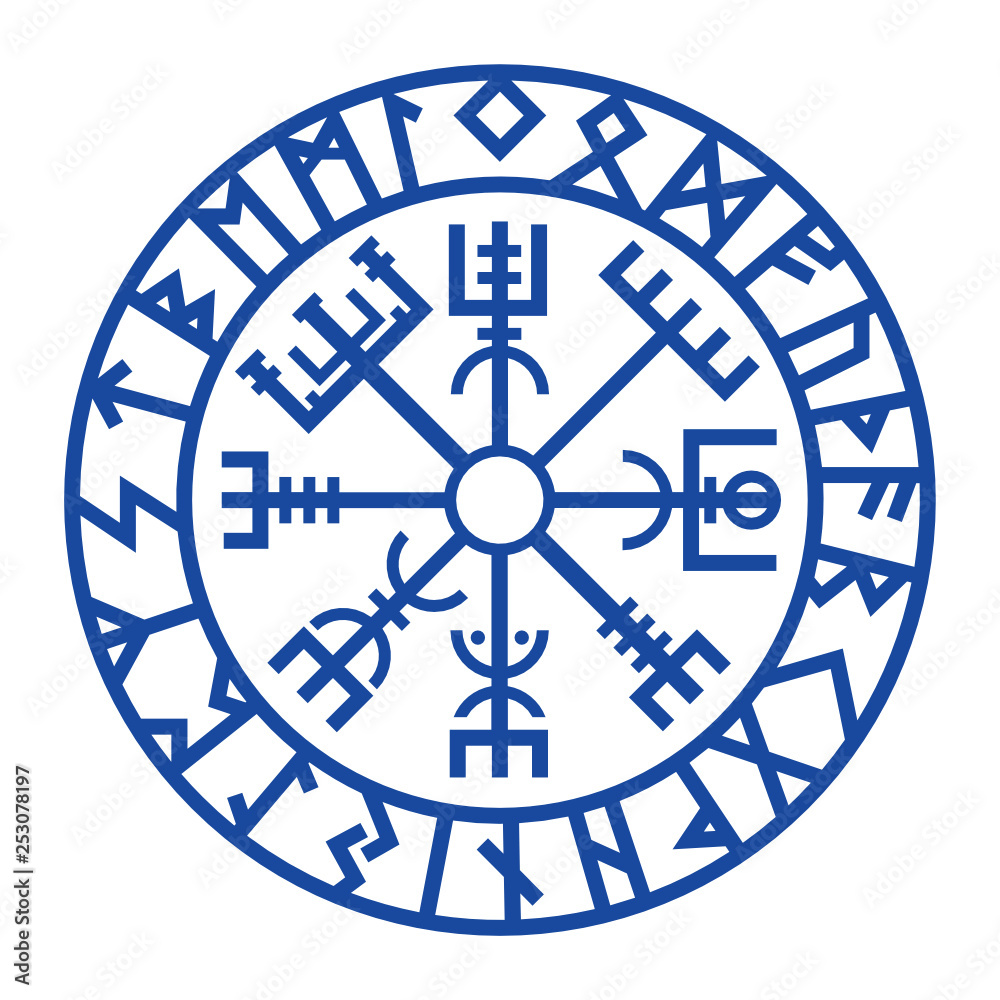 viking compas symbol Stock Vector | Adobe Stock