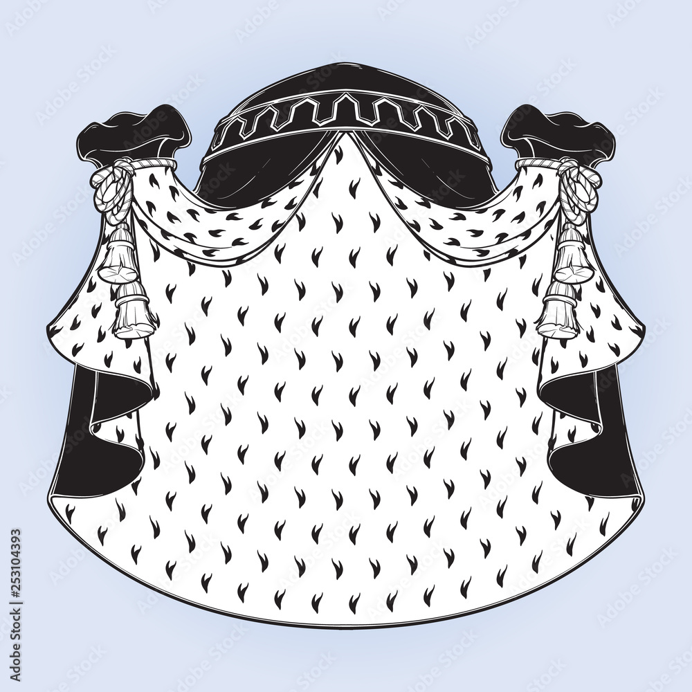 Royal mantle for the Coat of Arms. Element for designing coat of arms ...