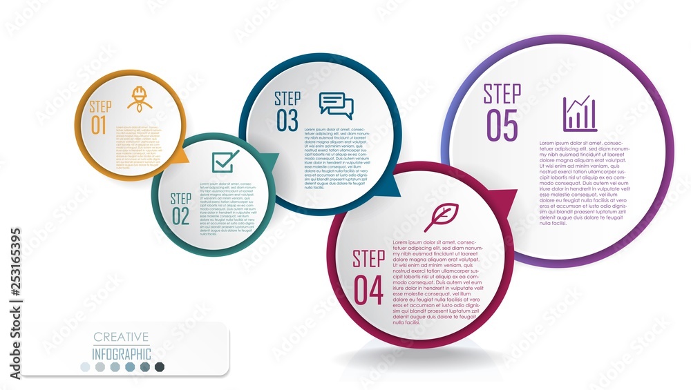Infographic Diagram design with step process flowchart for Business and ...