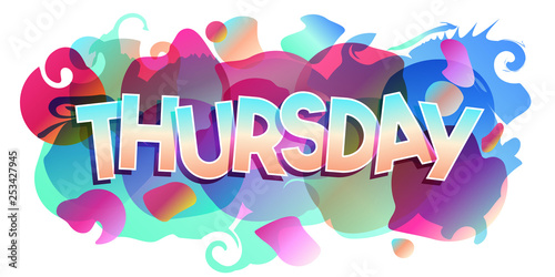Thursday word vector colorful banner - Buy this stock vector and ...