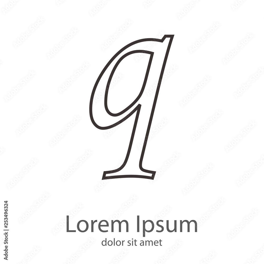 Letra Chique Q Minuscula Plantilla Lettering Alfabeto Estilo Libre En