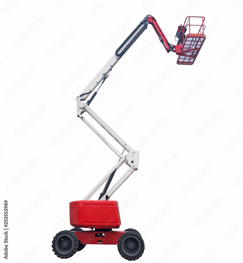Industrial machine with a lift elevator and a gondola carrycot for ...