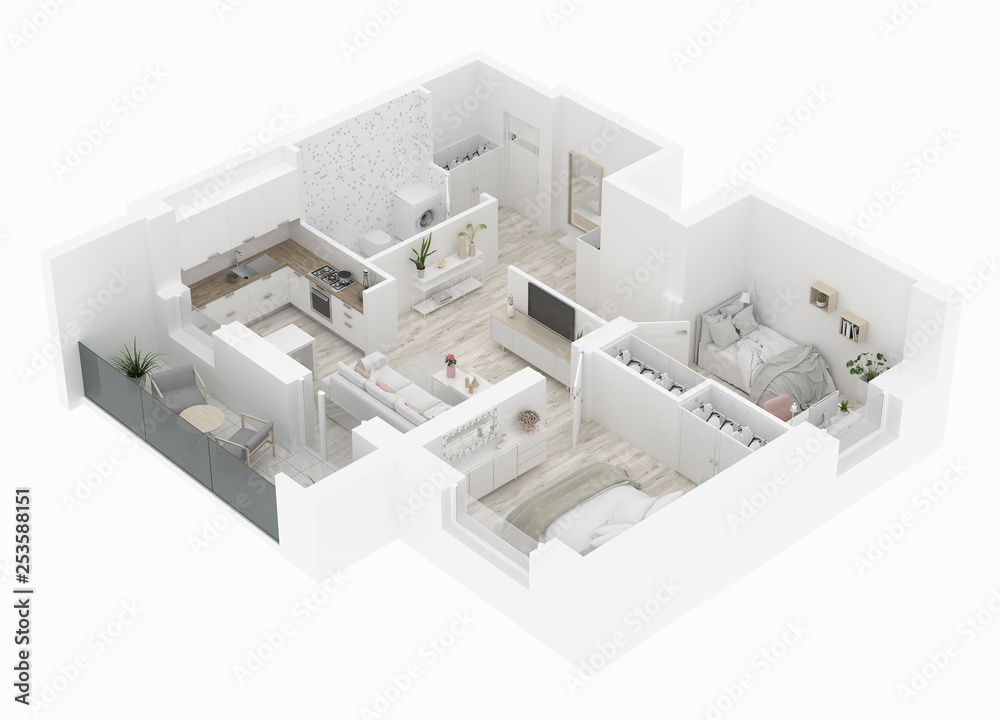 Home floor plan top view. Apartment interior isolated on white ...