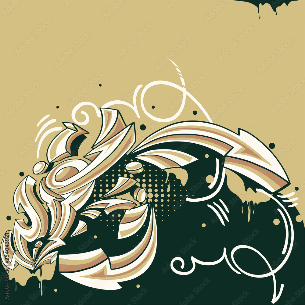 Graffiti arrows funky background Stock Vector | Adobe Stock