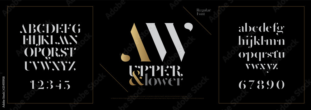 Elegant alphabet letters font set. Classic Custom Lettering Designs for ...