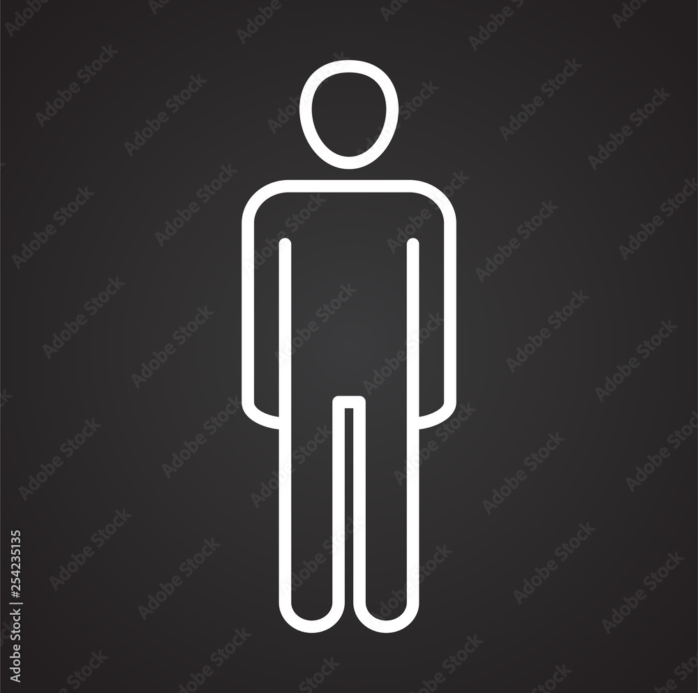 Person icon on background for graphic and web design. Simple vector ...