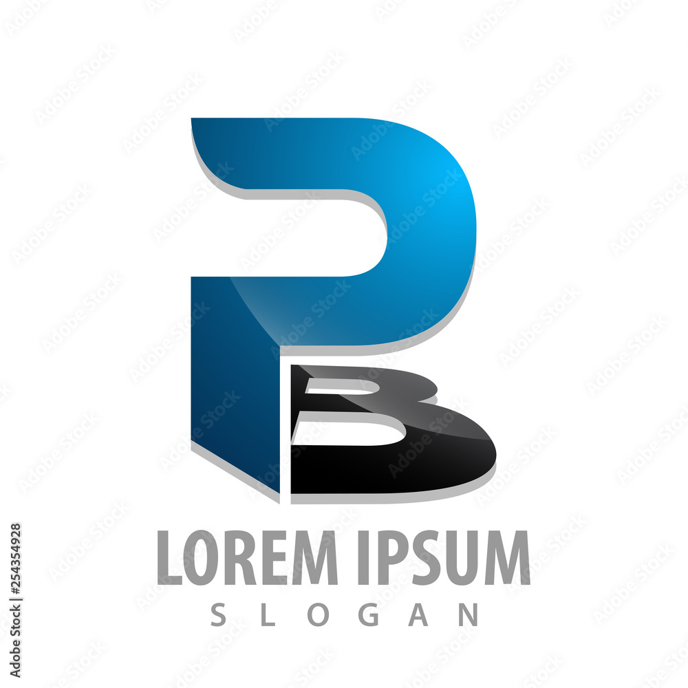 Initial letter PB logo concept design. Symbol graphic template element ...