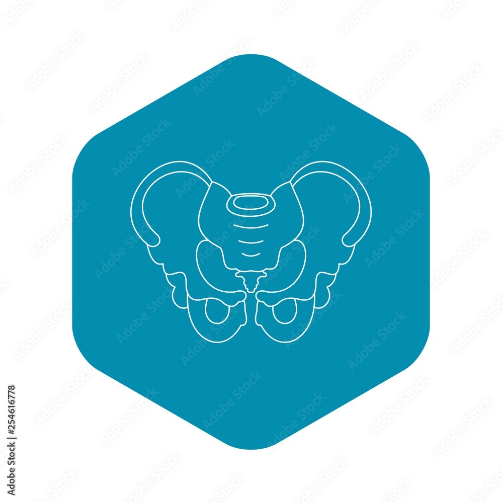 Pelvis icon. Outline illustration of pelvis vector icon for web Stock ...