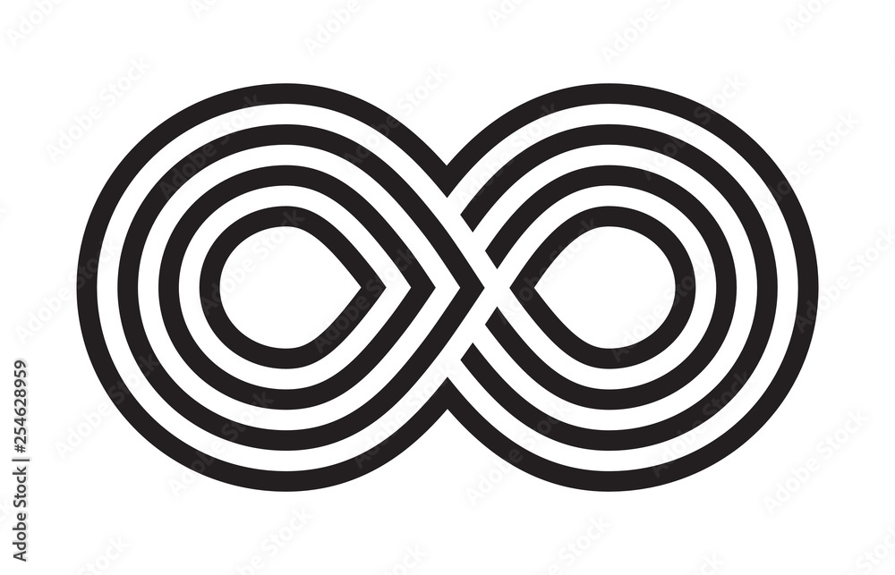 Black Brush Stroke Infinity, Eternity or Moebius Vector Symbol Stock ...