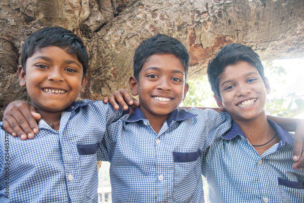 3 Indian School Boys Students Standing Together Stock Photo | Adobe Stock