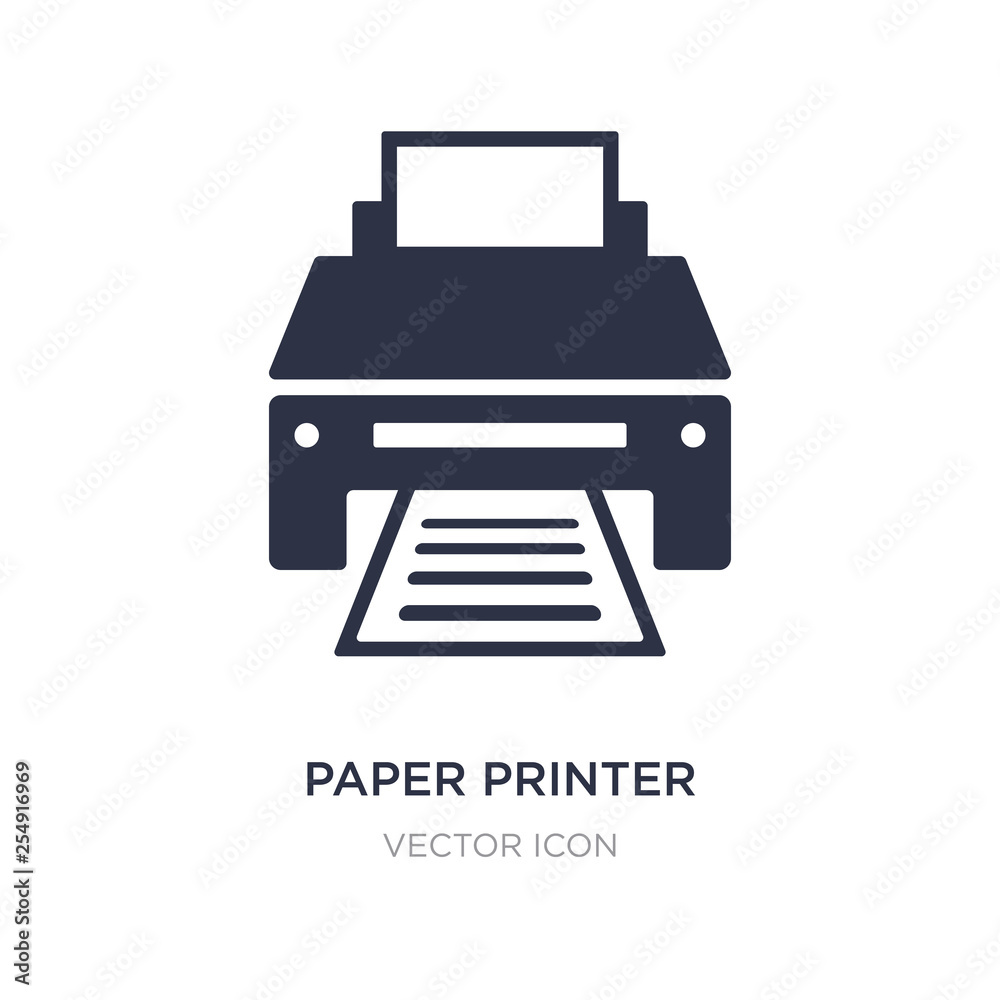 paper printer icon on white background. Simple element illustration ...