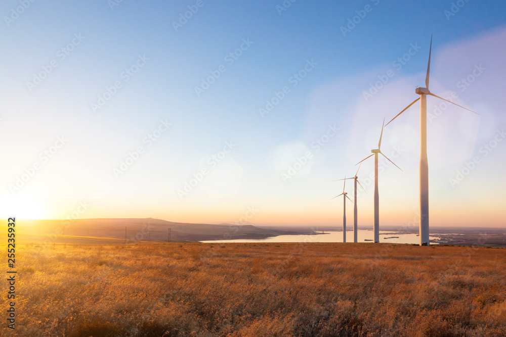 Wind turbines sustainable renewable green energy production technology ...