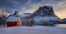Winter Red Cabin Free Stock Photo - Public Domain Pictures