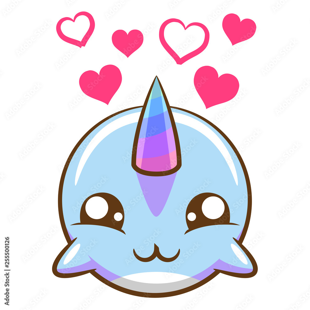 Narwhal Cartoon Face