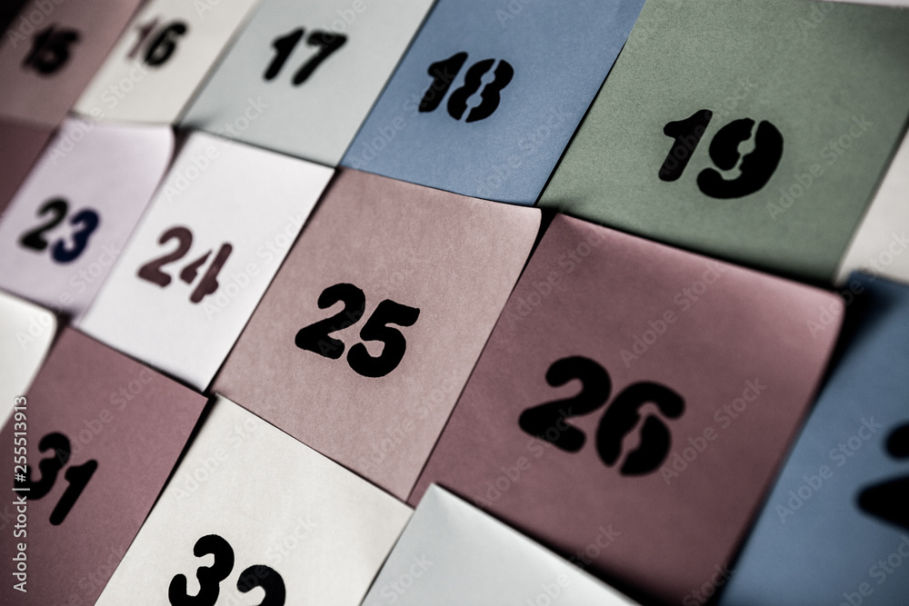 Calculator digital numbers.Numbers series painted on Stickers ...