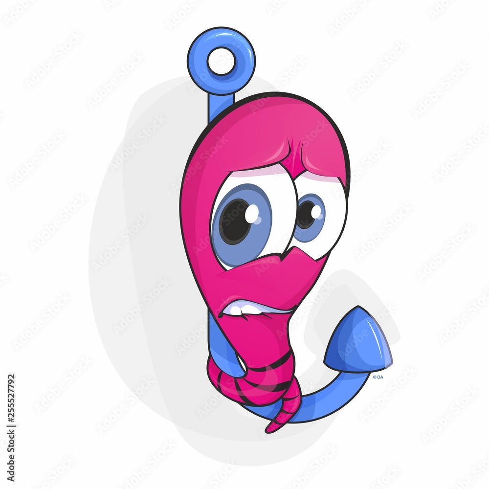 Worms. Emotions. Cartoon illustration Stock Vector | Adobe Stock