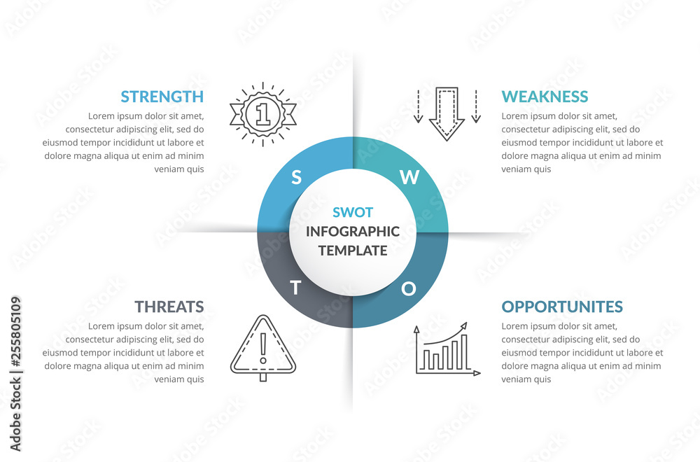 SWOT Analysis Diagram Stock Vector | Adobe Stock