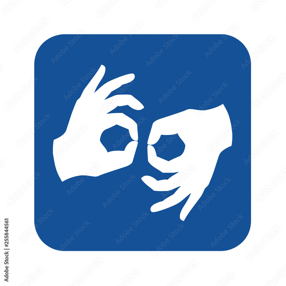 Accessibility sign language interpretation Stock Illustration | Adobe Stock
