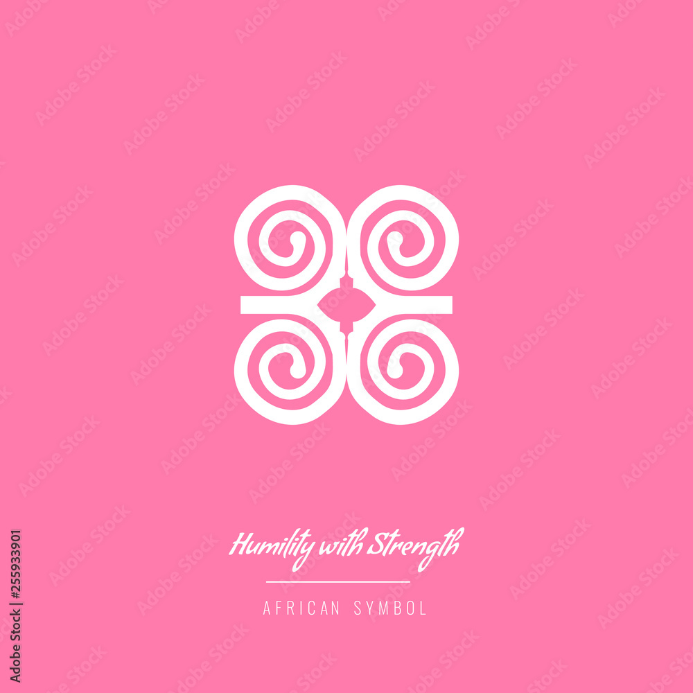 Humility with strength or symbol of wisdowm adinkra symbol. Tribal ...