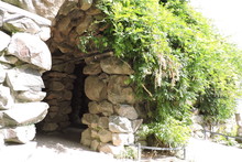 Garden With Artificial Cave Free Stock Photo - Public Domain Pictures