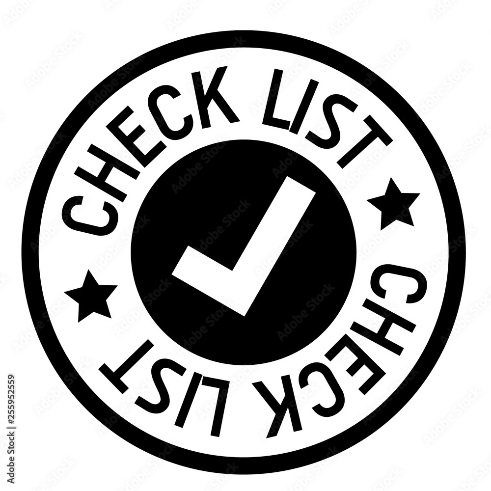 check list stamp on white Stock Vector | Adobe Stock