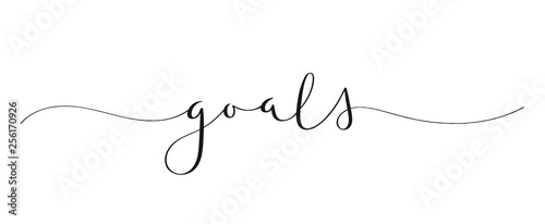 GOALS brush calligraphy banner Stock Vector | Adobe Stock