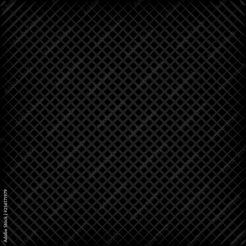 Black square gray grid, diagonal stripes, vector effect 3D wafer ...
