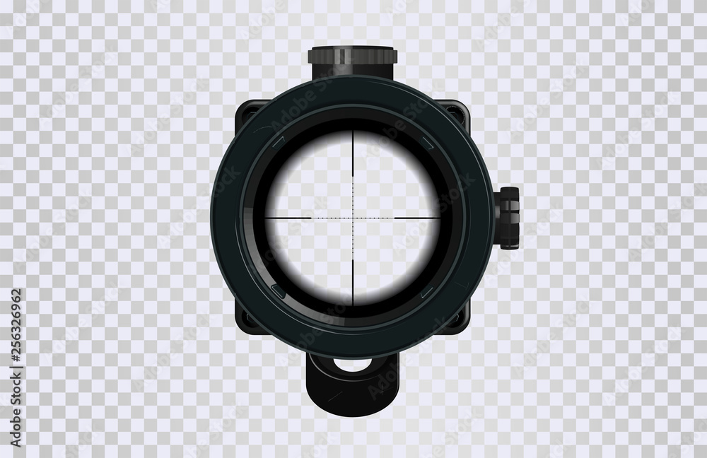 Sniper scope crosshairs in realistic style. Optical sight for your ...