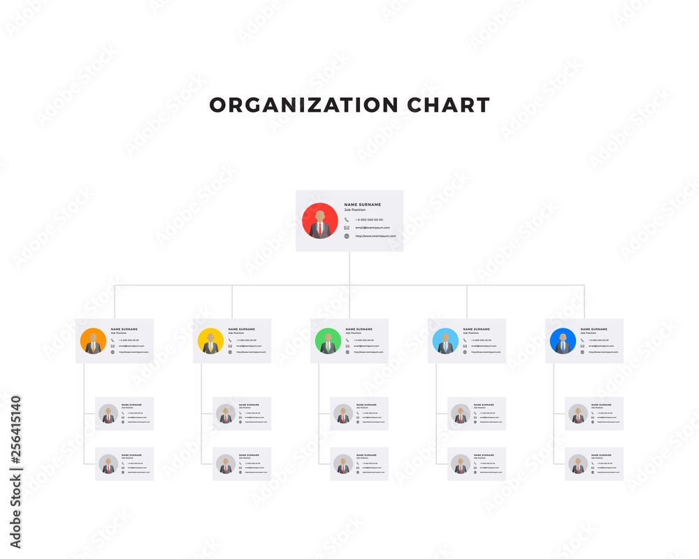 Стоковое векторное изображение «organizational structure of the company ...