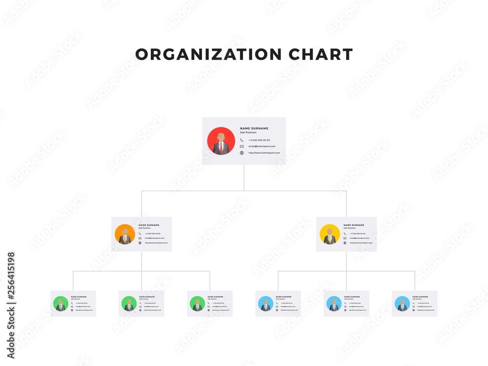 Vector de Stock organizational structure of the company. business ...
