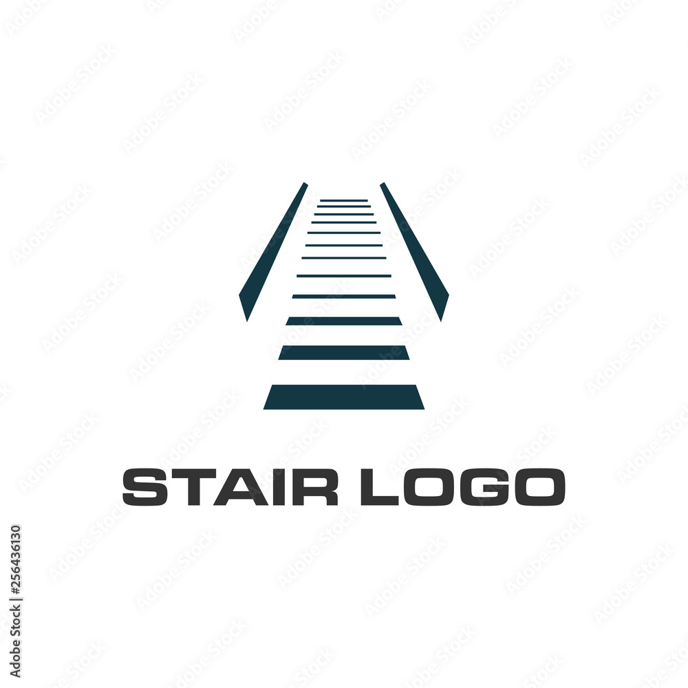 stair logo design vector Stock Vector | Adobe Stock