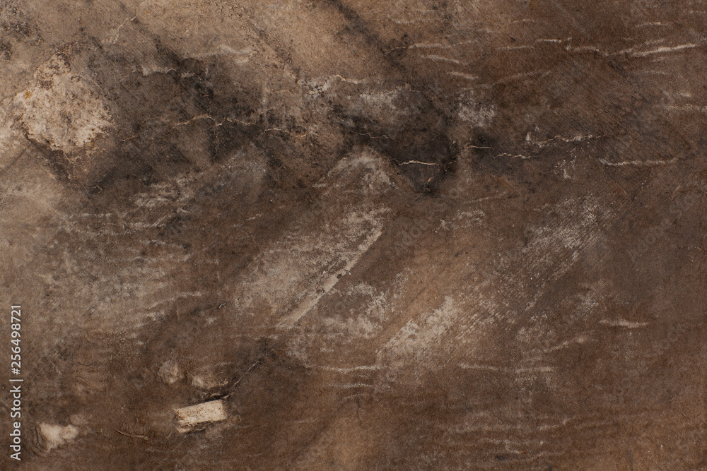 Old linoleum, which for a long time lay on the floorboard. Grunge ...