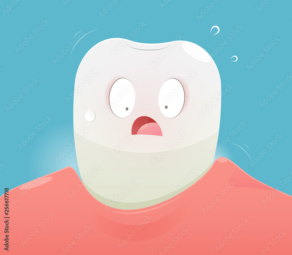 Gingival recession or Gum recession Stock Vector | Adobe Stock
