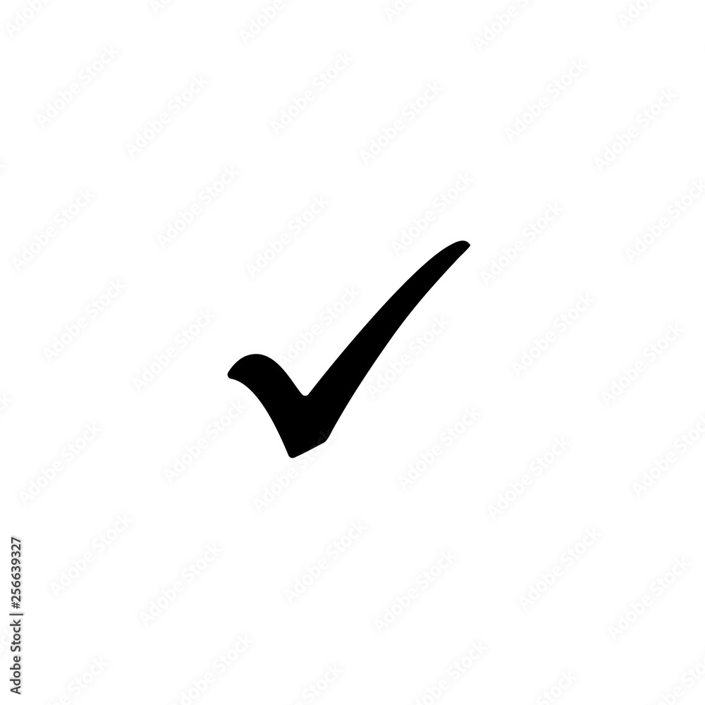 black check mark symbol Stock Photo | Adobe Stock