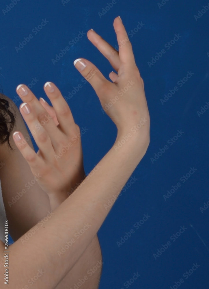girl hands elegant flowers with delicate skin Stock Photo | Adobe Stock