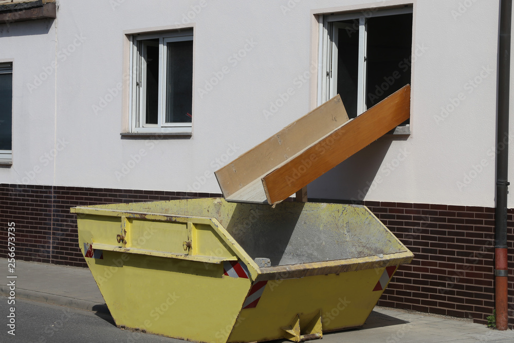 Container for recycling of rubble Stock Photo | Adobe Stock