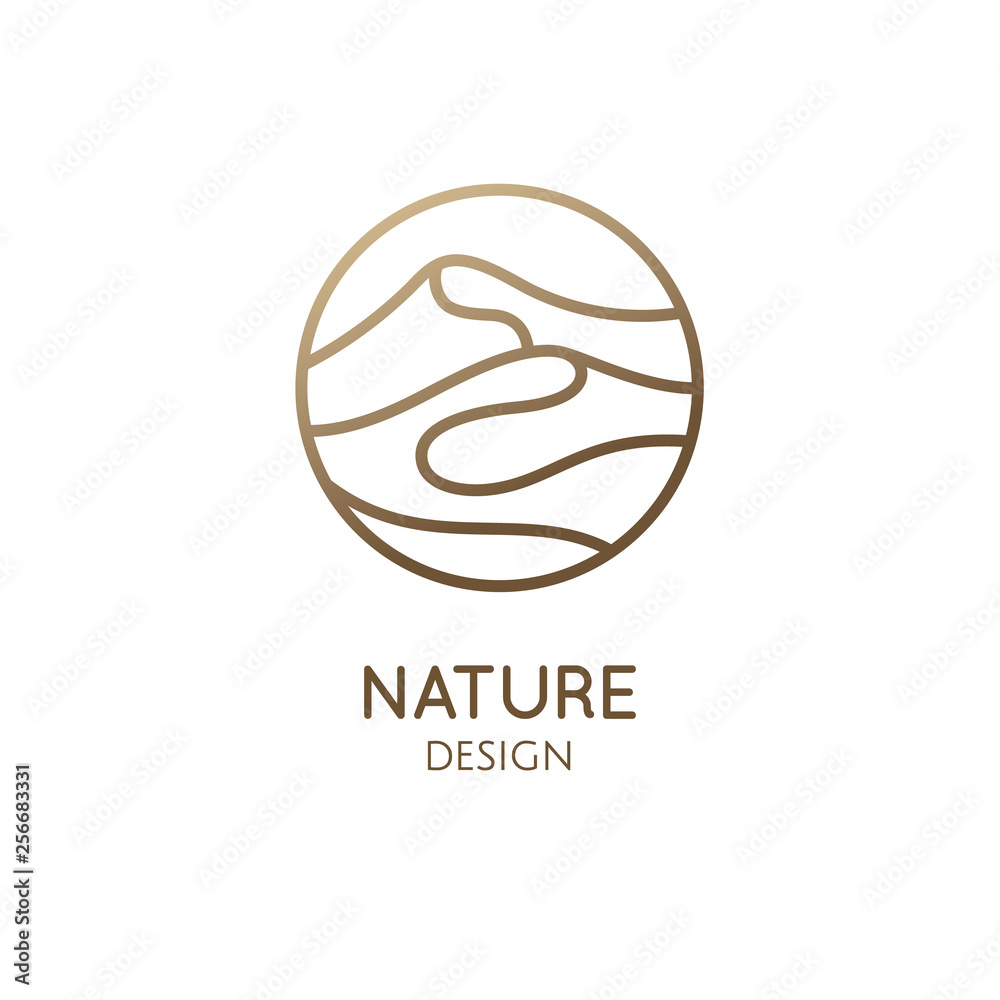 Logo mountain landscape Stock Vector | Adobe Stock