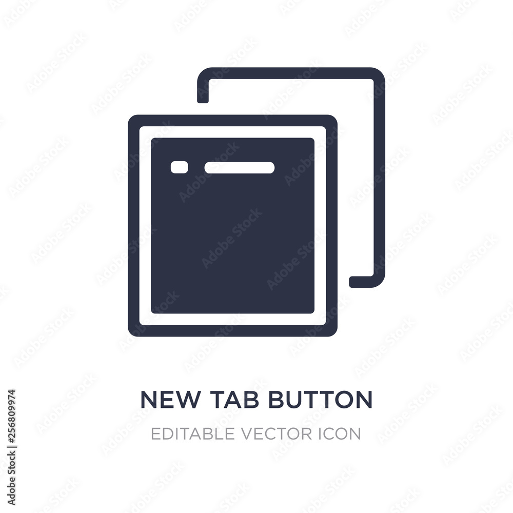 new tab button icon on white background. Simple element illustration ...