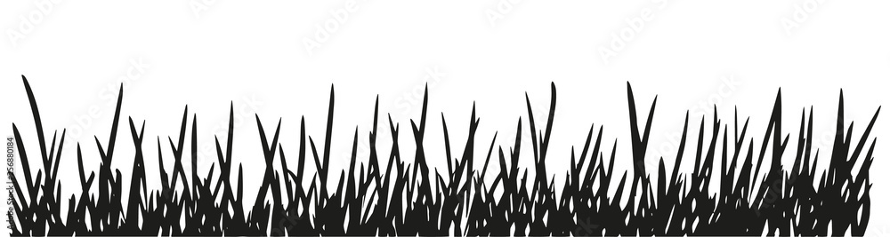 grass weed vector easter design border Stock Illustration | Adobe Stock