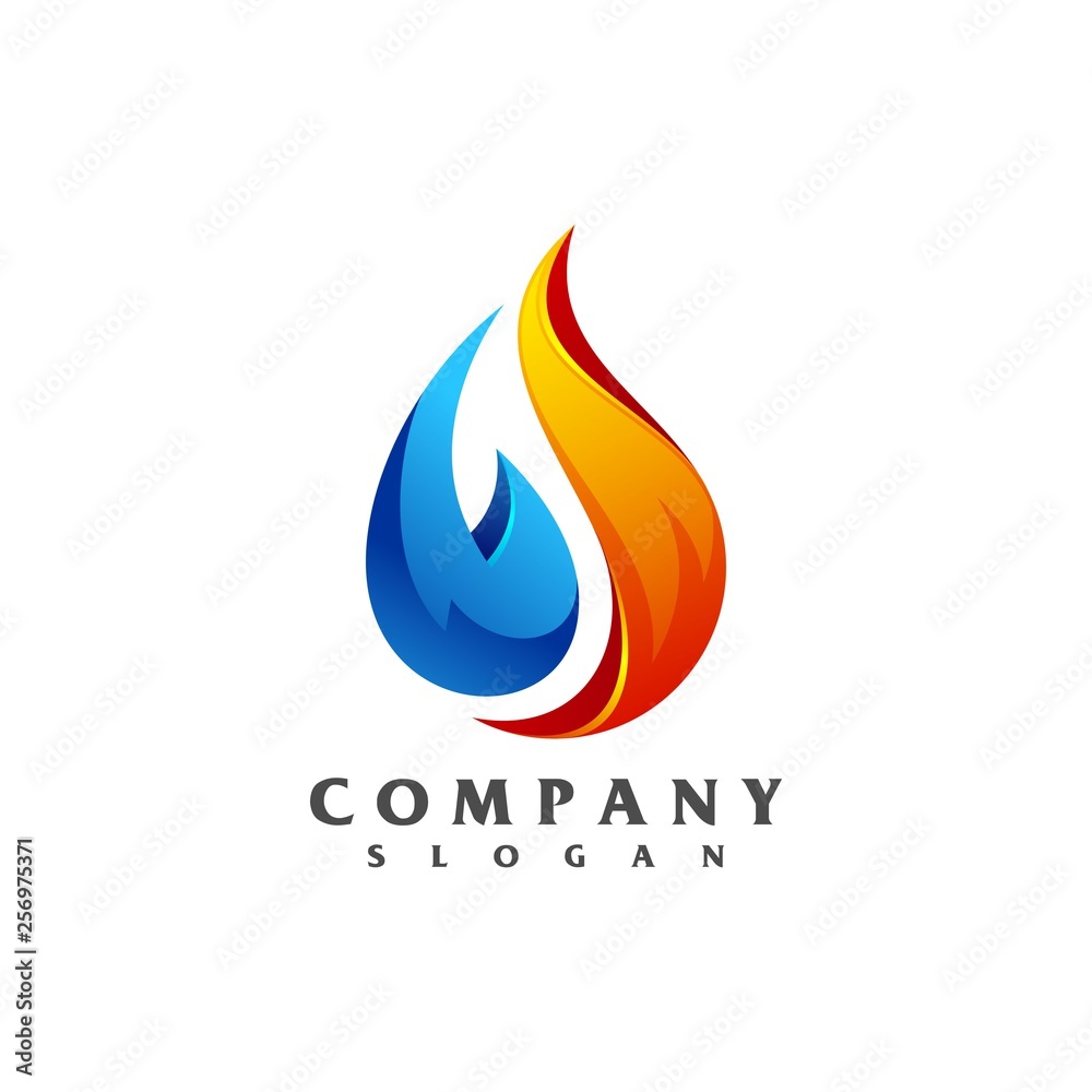 liquid fire logo vector Stock Vector | Adobe Stock