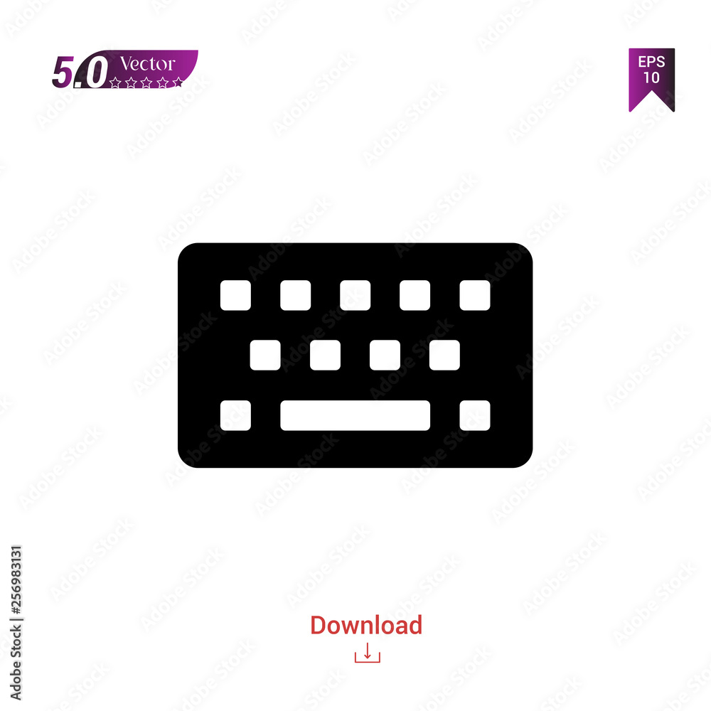 Outline black keyboard icon. keyboard icon vector isolated on white ...