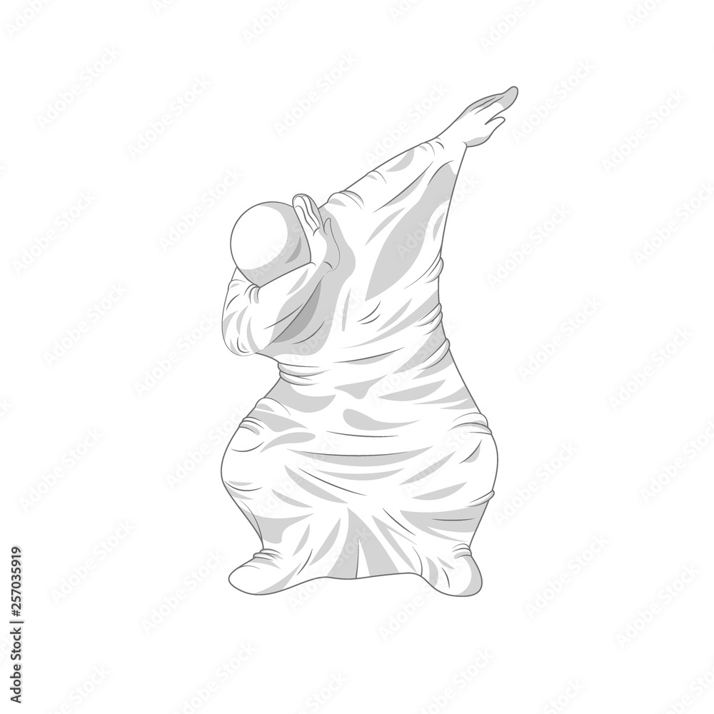 ghost specter character dancing dab step Stock Vector | Adobe Stock