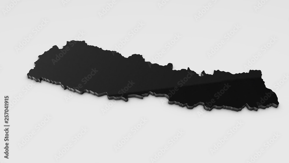 Nepal 3D map illustration. Stock Illustration | Adobe Stock