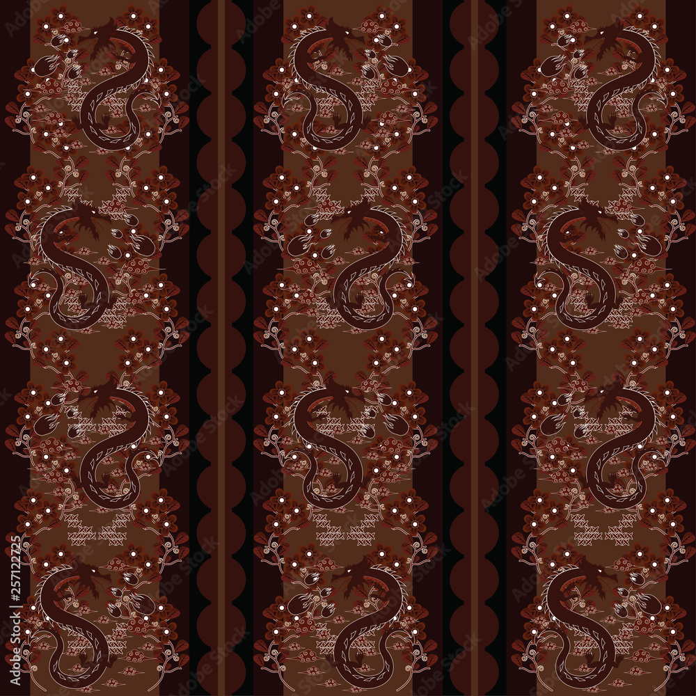 Batik Pattern: Indonesian Dragon Batik Pattern used for cloth ...